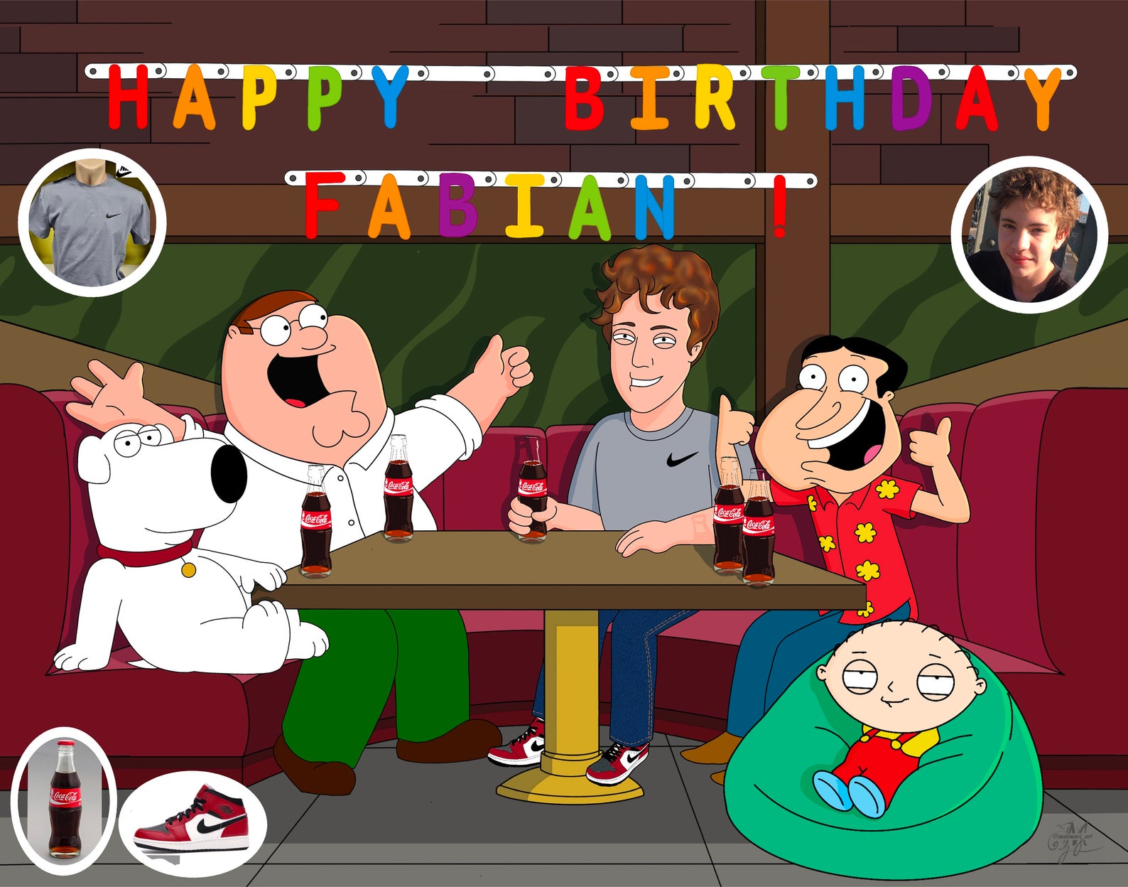 Individual Portrait |family Guy Custom Drawing | Family Portrait ...