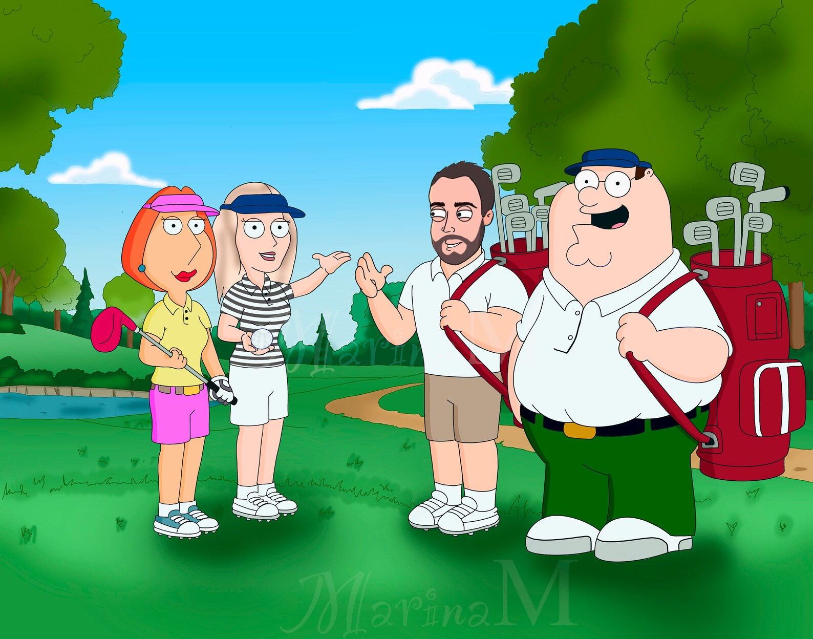 Custom Family Guy Portrait Famous Cartoon Family Portrait | Etsy