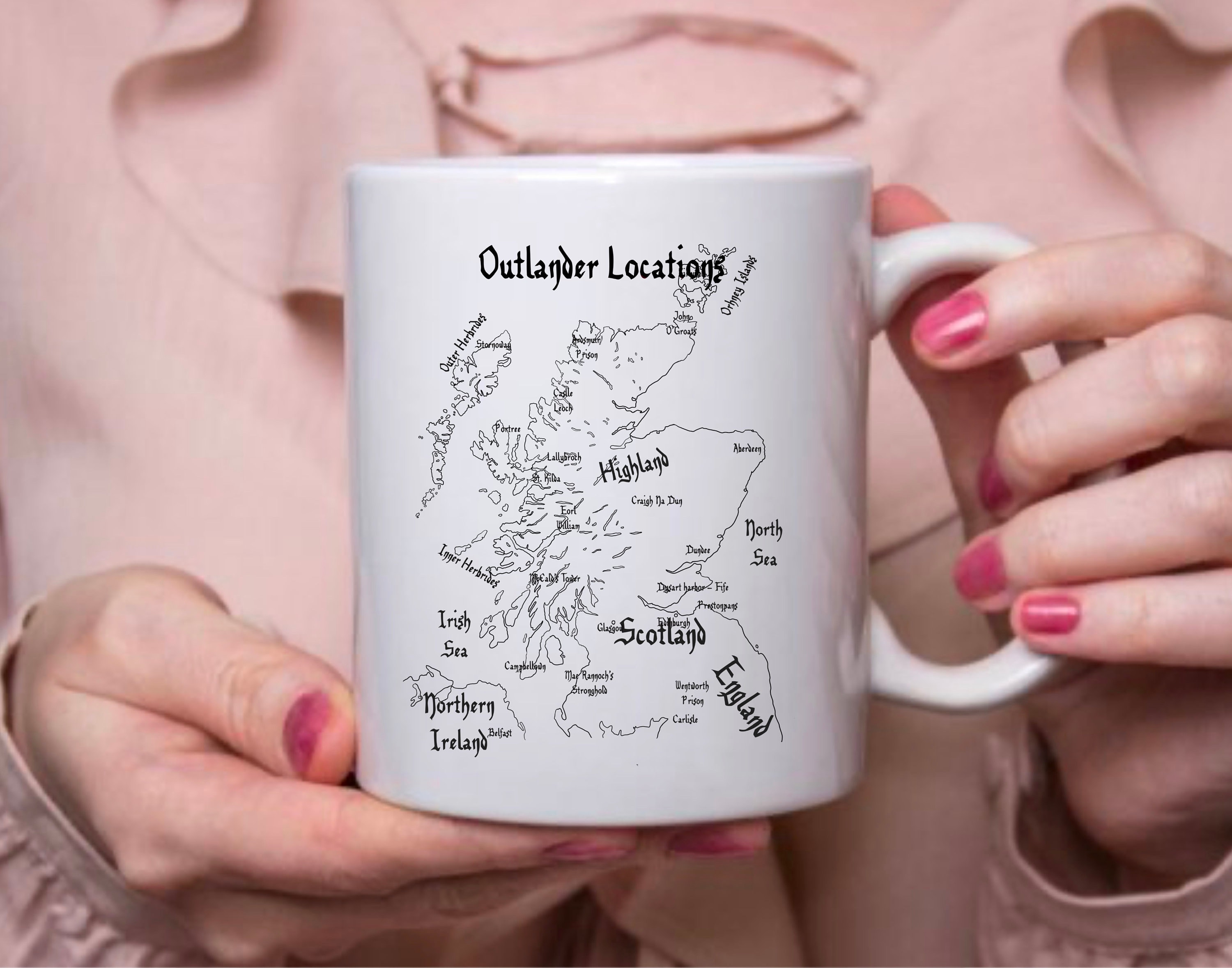 Outlander Locations Map PDF, PNG, Jpeg Digital Files|outlander Style ...