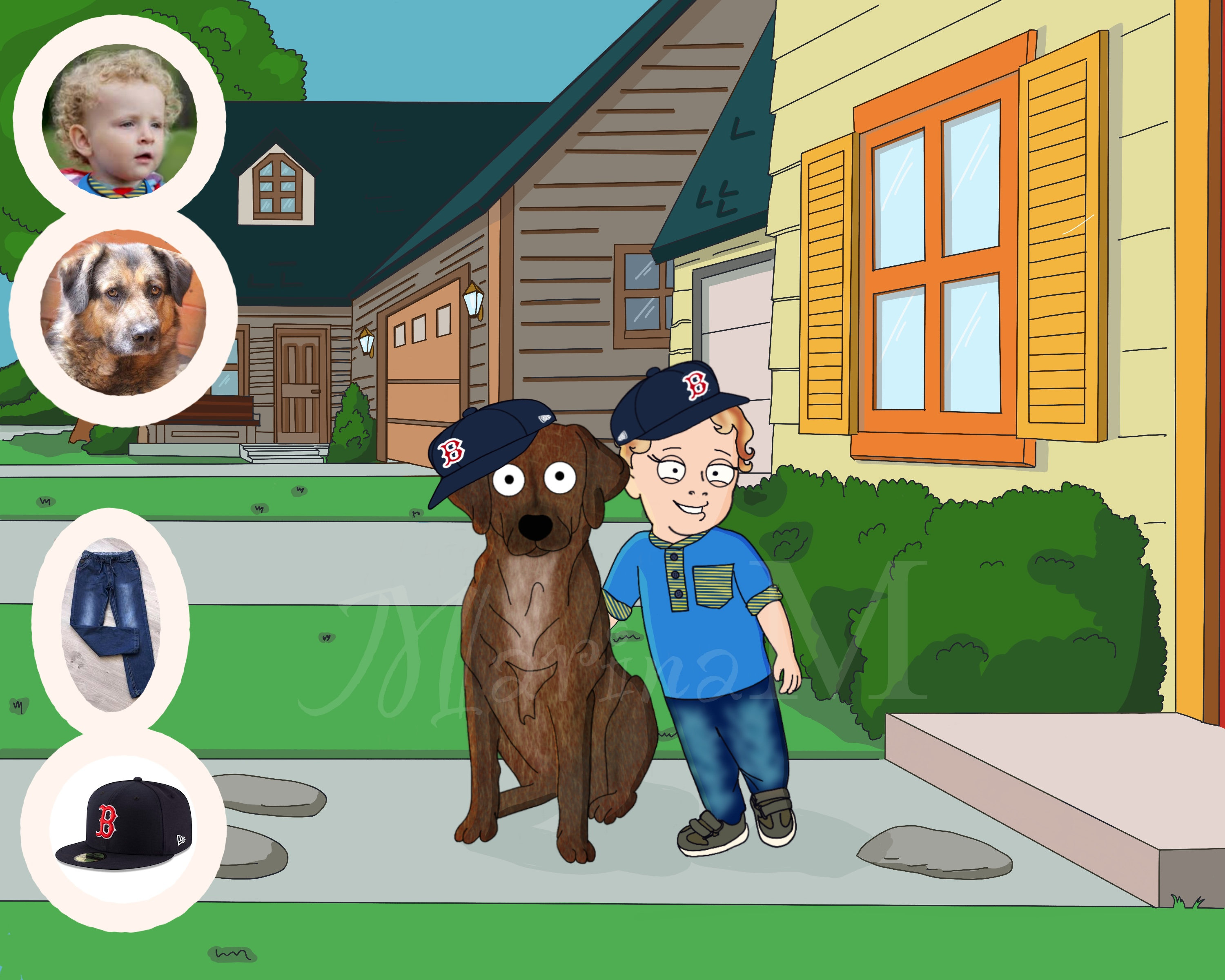 Custom Family Guy Portrait Famous Cartoon Family Portrait | Etsy