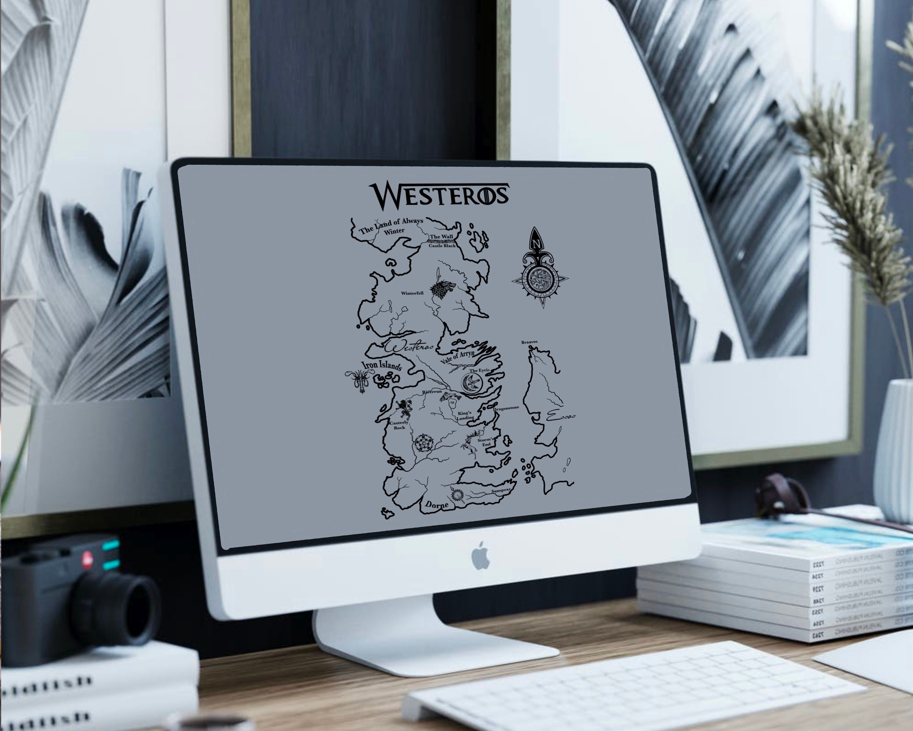 Map of Westeros Based on Game of Thrones PNG, Jpeg, PDF Digital File - Etsy