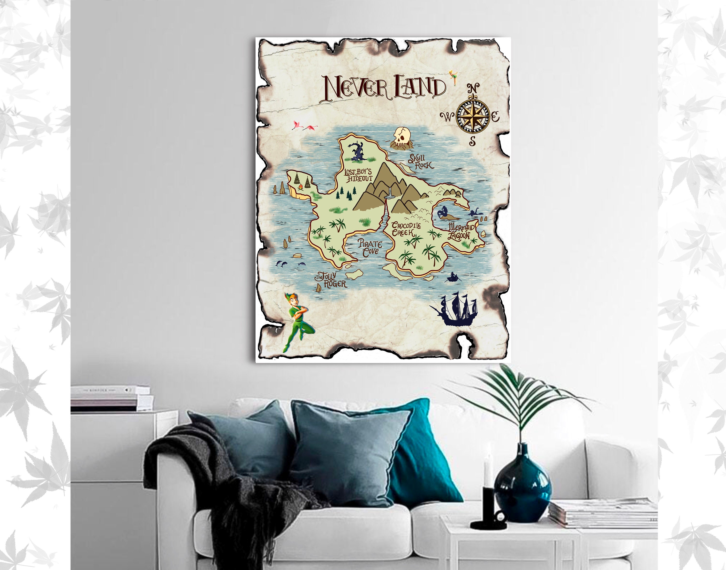Neverland Map Wallpaper