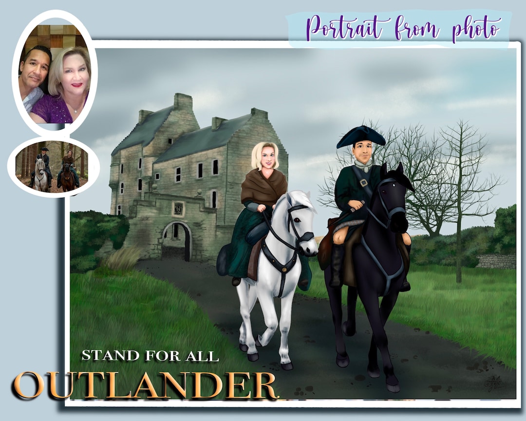 Outlander |portrait to Order| Drawing Based on the Popular TV Series - Etsy