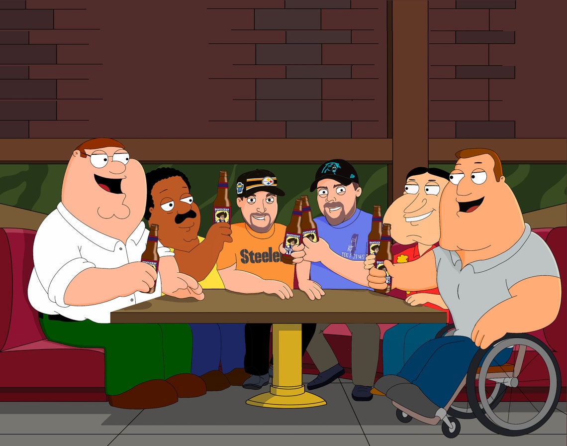 Custom Family Guy Portrait Famous Cartoon Family Portrait | Etsy