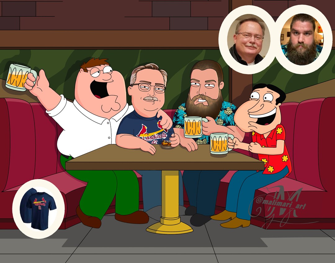 Individual Portrait| Custom Family Guy Art|portrait From Photo| Family ...