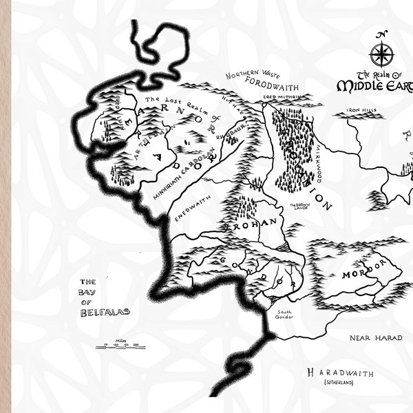 Middle Earth Map Stencil - Etsy