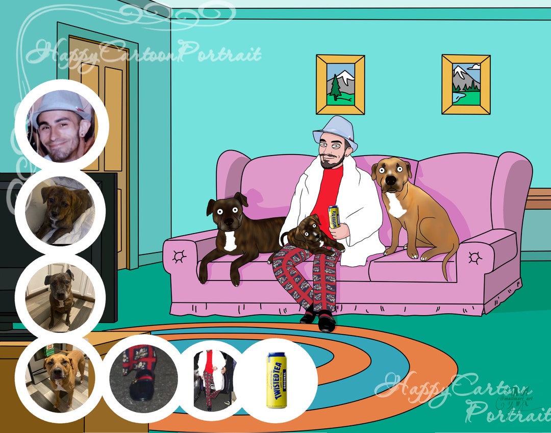 Cartoon Characters,custom Family Guy Portraits, Drawing to Order, Gift ...