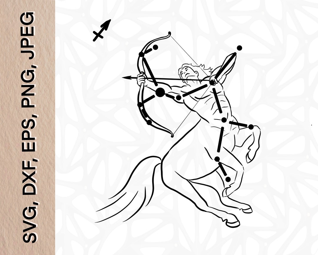Sagittarius Zodiac Print Svg,png,jpeg, Dxf,eps| Sagittarius Birthday ...