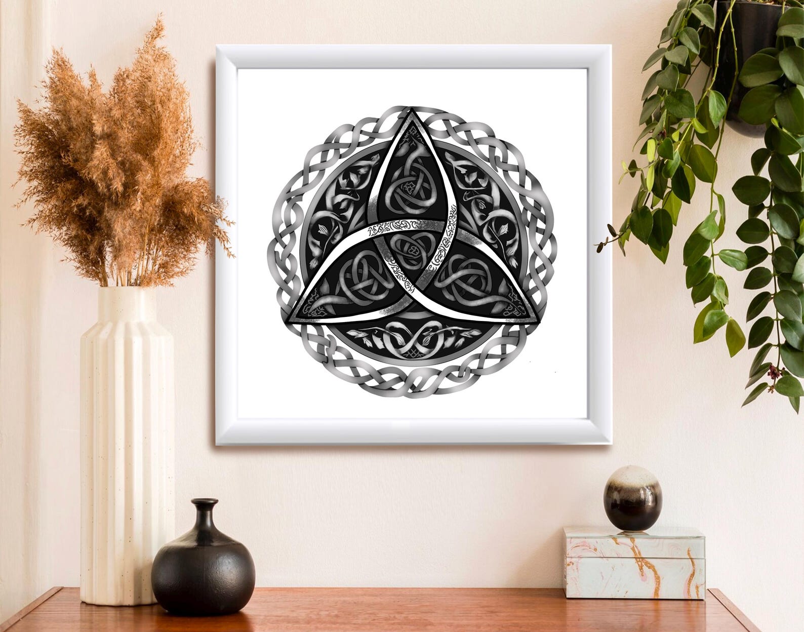 Celtic Knot Asgard Symbol | Runes, Triangle Amulet (digital Files) - Etsy