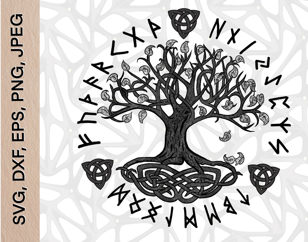 World Tree | Yggdrasil Art| Svg,dxf, EPS,PNG, Jpeg Digital Files ...