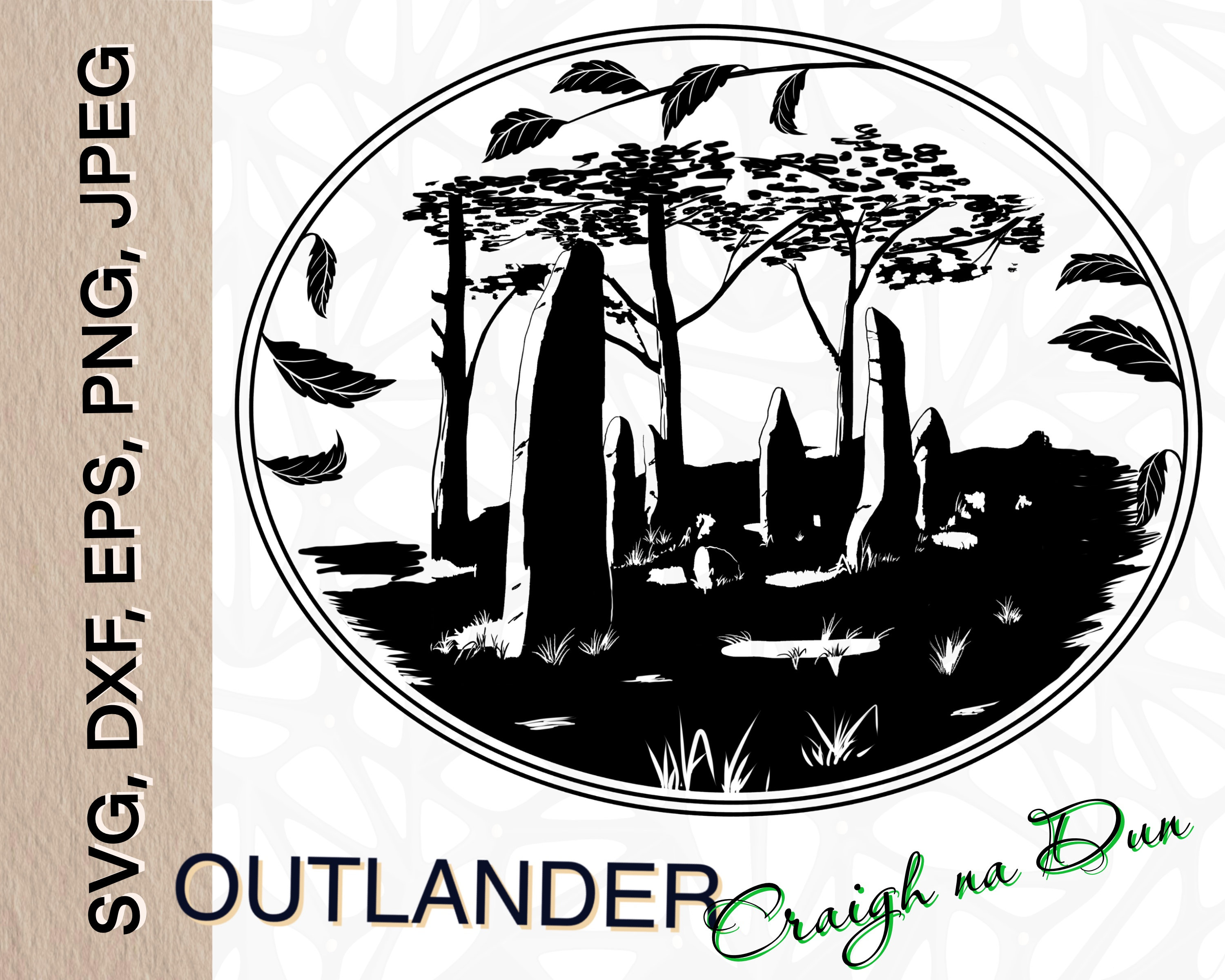 Outlander Stein Svg Dxf EPS PNG Jpeg digitale Dateien - Etsy.de