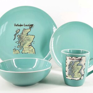 Color Map of Outlander Locations| Hand Drawn Map Digital Printing | A ...