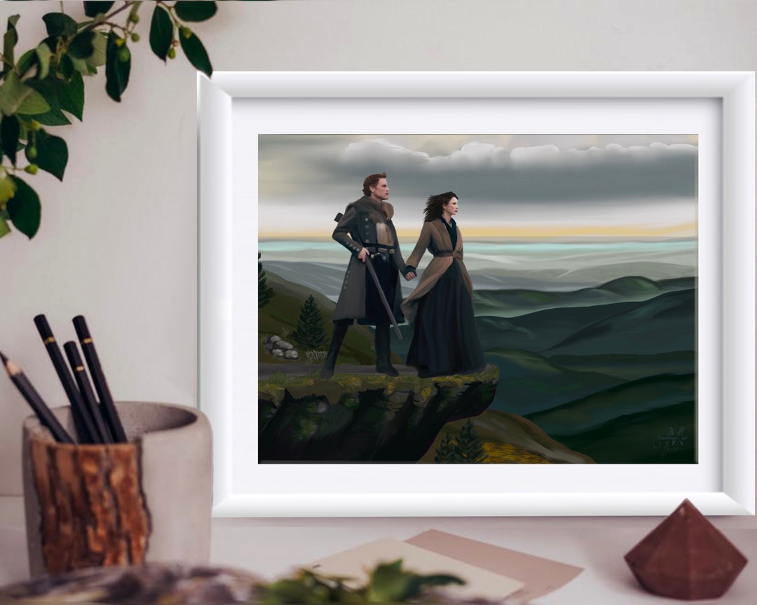 Outlander Scottish Landscape Print | Jamie and Claire | a Picture Based ...