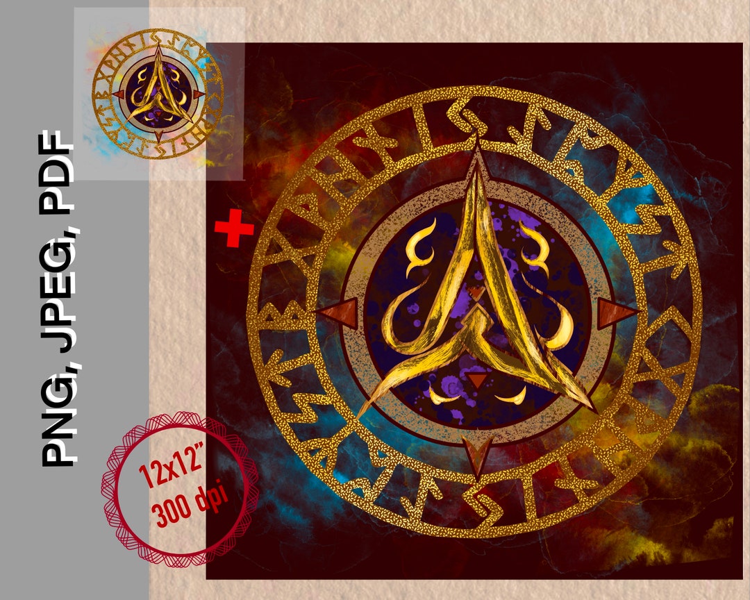 Magic Symbol Asgard Symbol Runes and Triangle Symbol | PNG, PDF, Jpeg ...
