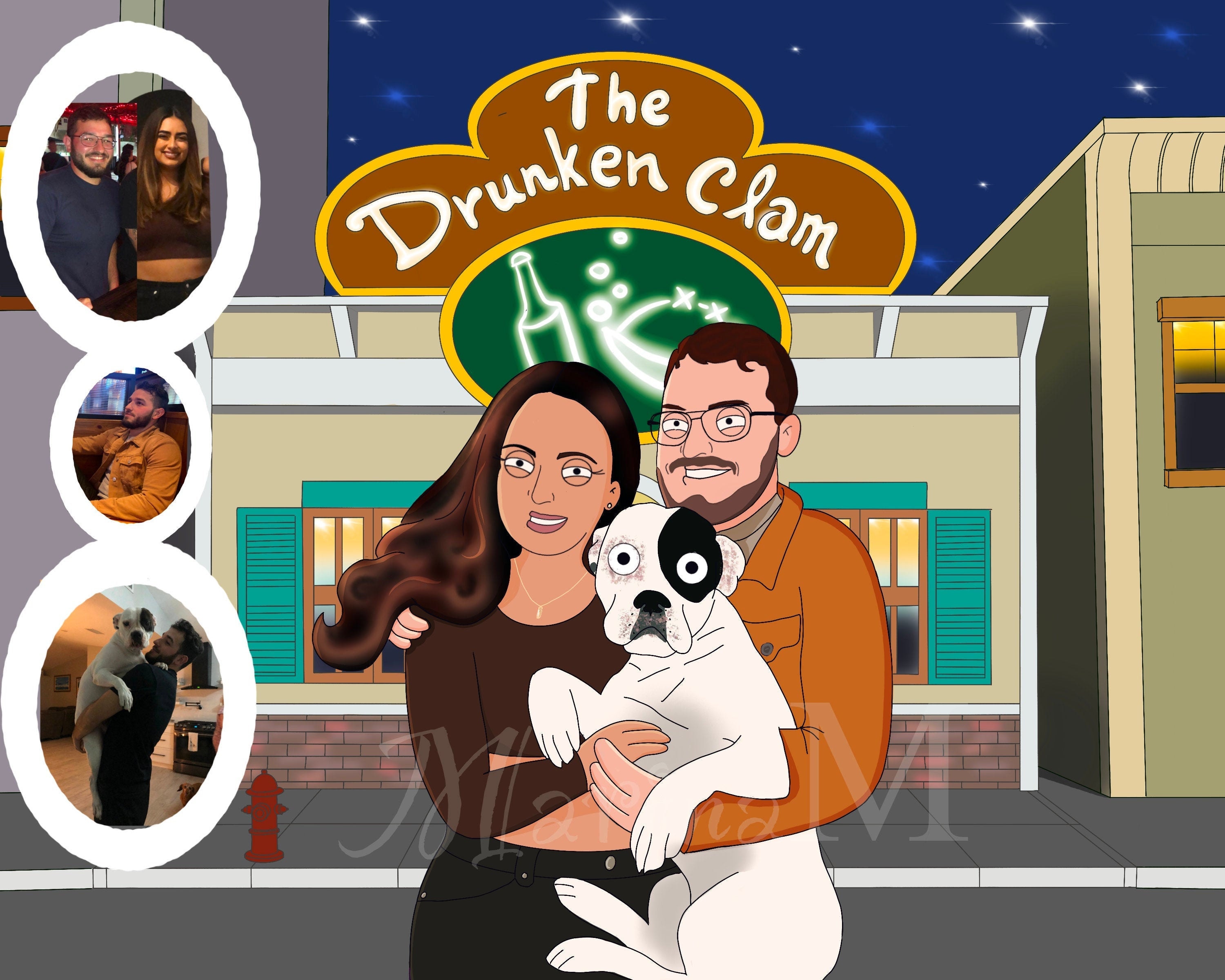 Custom Family Guy Portrait Famous Cartoon Family Portrait | Etsy