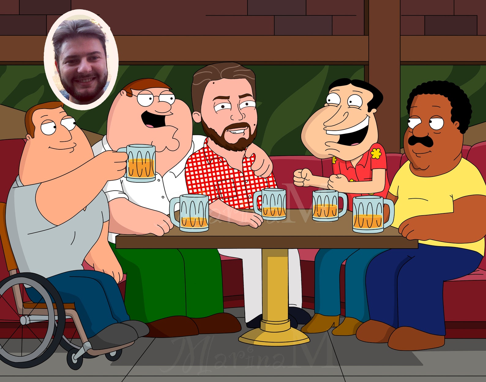 Custom Family Guy Portrait Famous Cartoon Family Portrait | Etsy