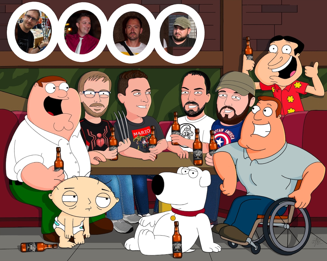 Cartoon Characters Family Guy Portraits, Personalized Gifts, Custom ...