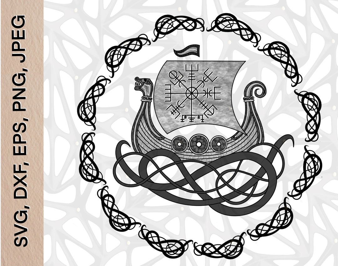 Celtic Drakkar| Svg,dxf, EPS,PNG, Jpeg Digital Files| Printable Wall ...