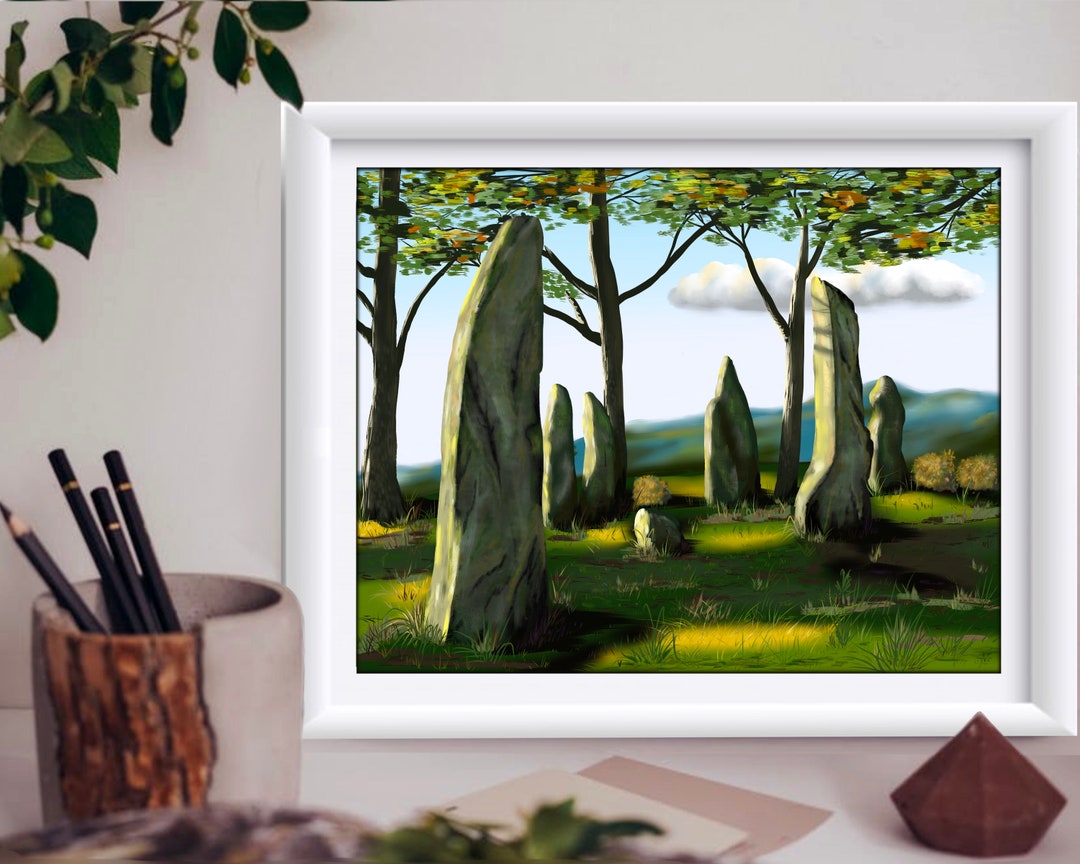 Outlander Digital Print| Craigh Na Dun |stone Pillars Landscape| a ...
