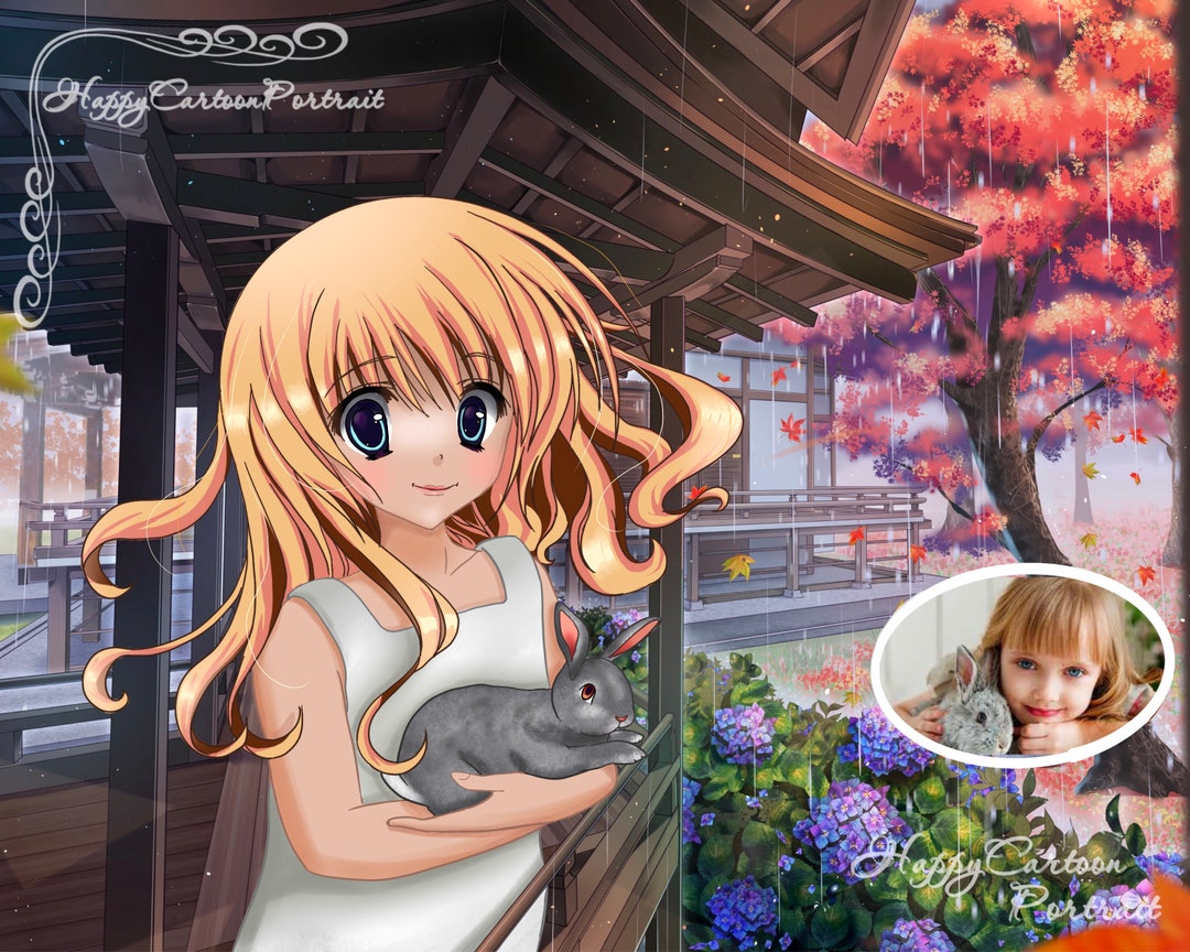 Anime Style Portrait. Custom Anime Commission. Anime From Photo.digital ...