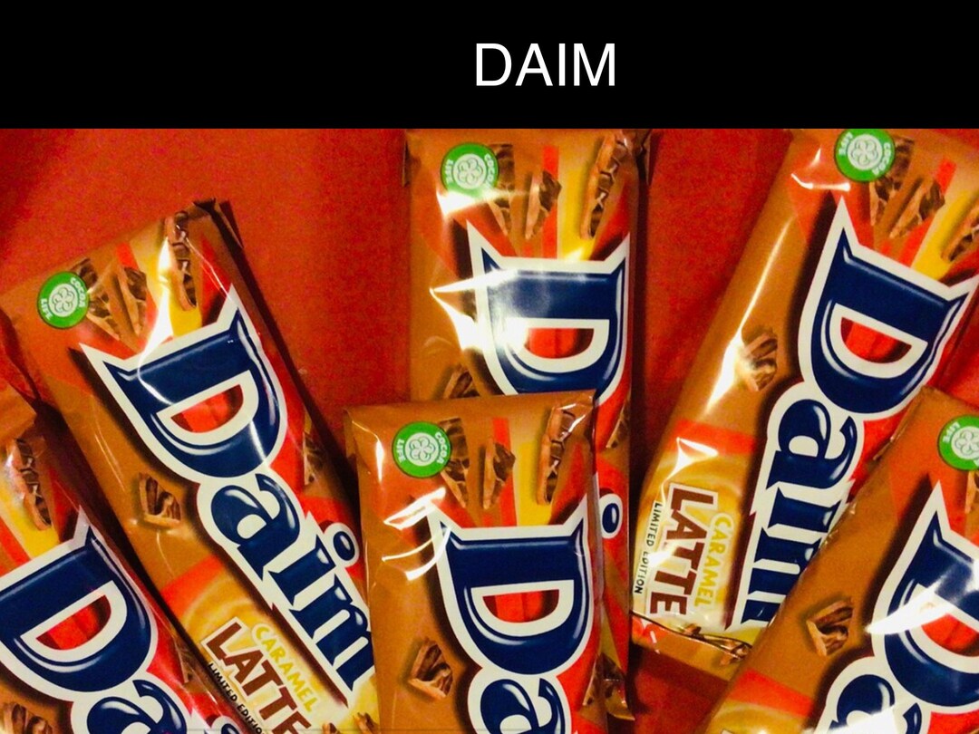 DAIM CHOCOLATE BAR Gift Box Caramel Latte Chocolate Bars, Original ...