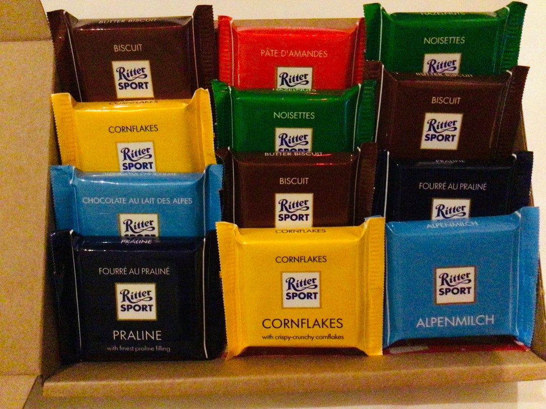 RITTER SPORT MINI Chocolate Box Contains Assorted Mini Ritter Sport ...