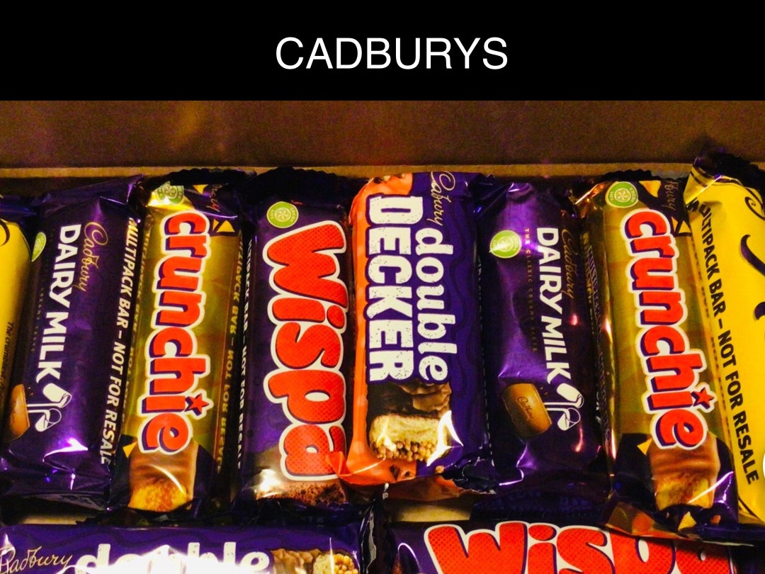 CADBURYS CHOCOLATE Box Contains an Assortment of Chocolate Bars ...