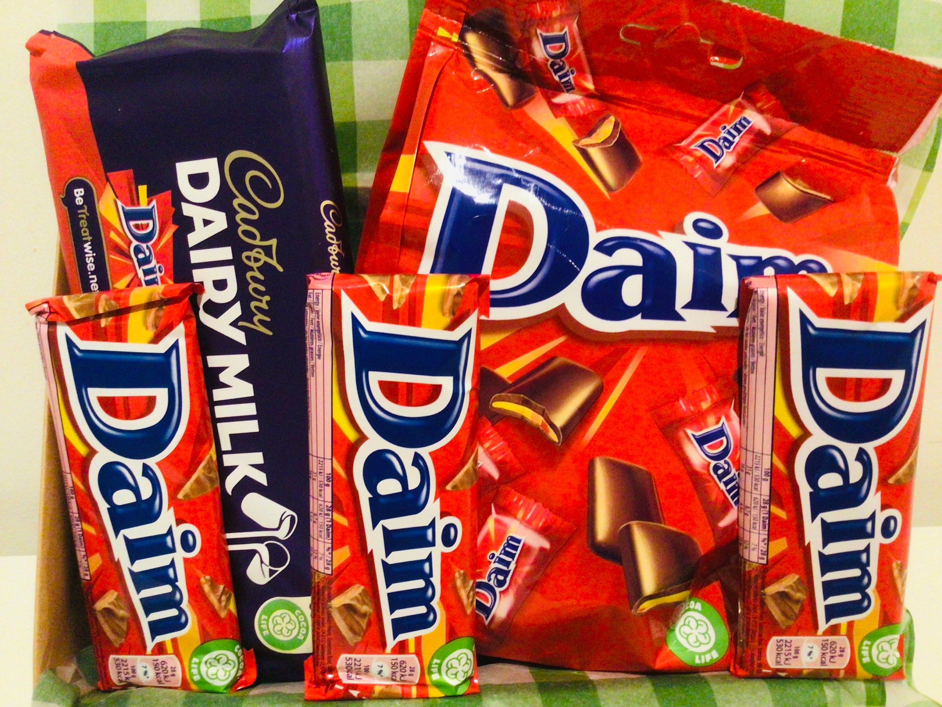 DAIM CHOCOLATE GIFT Box Contains Assorted Daim Bars Orange - Etsy