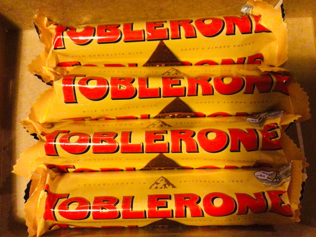 TOBLERONE CHOCOLATE BARS Box Full of Toblerone Milk Chocolate Bars ...