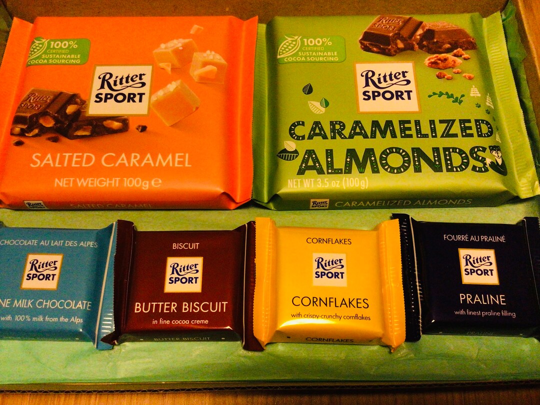 RITTER SPORT CHOCOLATE Belgian Gift Box, Assorted Flavours, Birthday ...