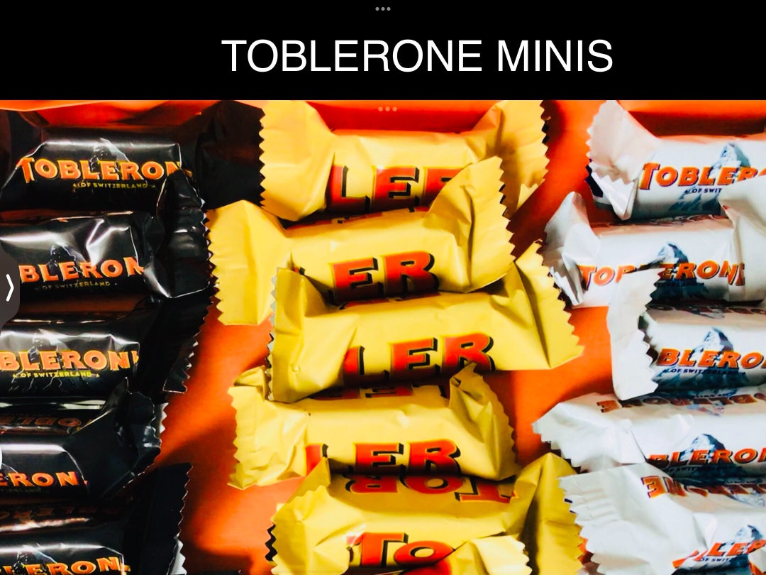 TOBLERONE MINIS CHOCOLATE Box Full of Toblerone Assorted Mini Bars ...