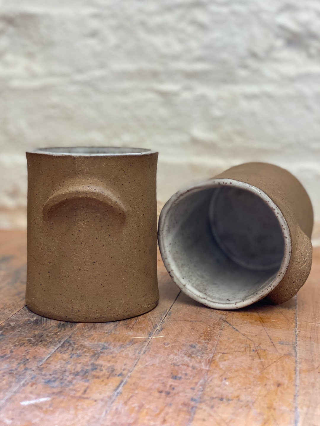 Handmade Ceramic Mug Handleless Coffee Mug Tumbler Earthy Ceramics ...