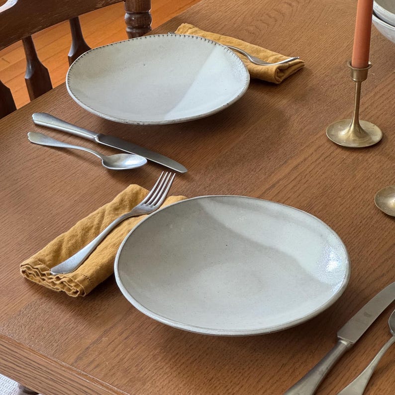 Handmade Stoneware Plates | Ceramic Dinner Set | Pottery Dinnerware - Etsy