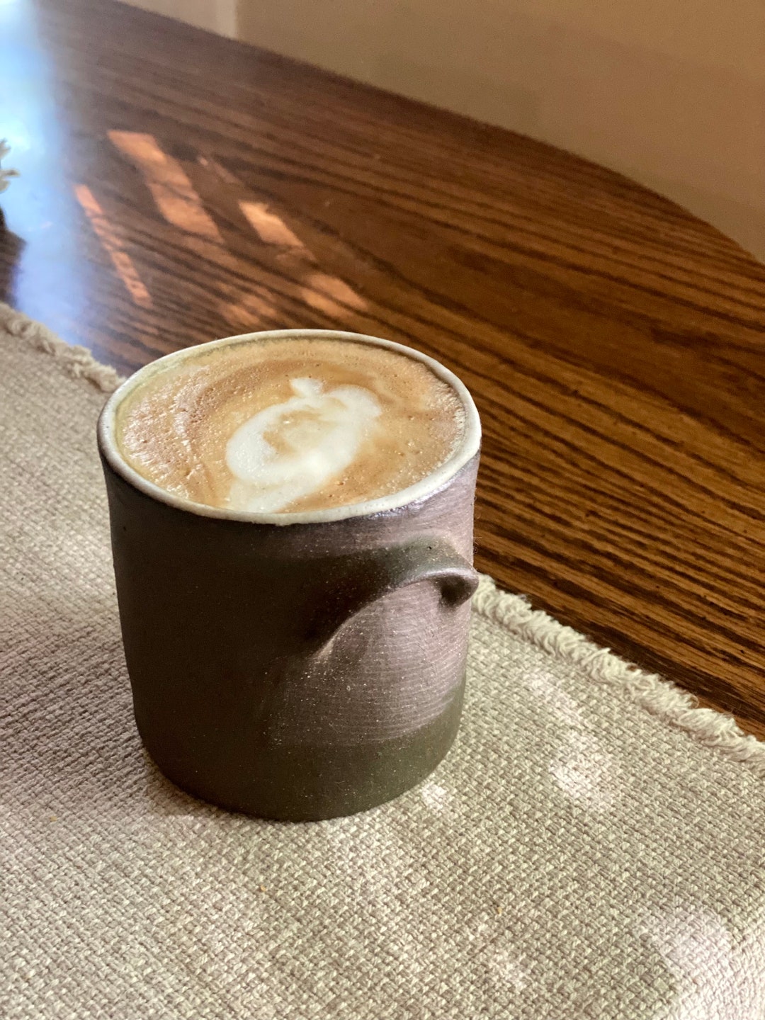 Handmade Ceramic Mug 12oz Coffeemug Handmade Handleless Mug, Brown ...