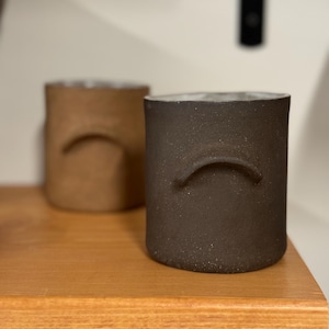 Ceramic Handleless Mug | Handmade Coffee Cup | Earthy Organic Design ...