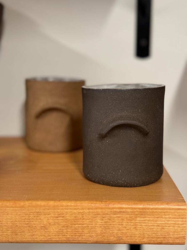 Handmade Ceramic Mug | Handleless Coffee Cup | Stoneware Tea Mug ...