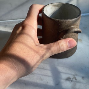Ceramic Handmade Cup | Handleless Coffee Cup | No Handle Mug | Rustic ...