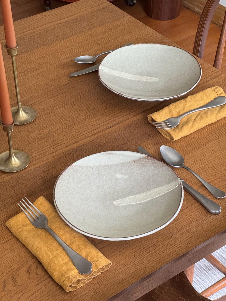 Handmade Stoneware Plates | Ceramic Dinner Set | Pottery Dinnerware - Etsy