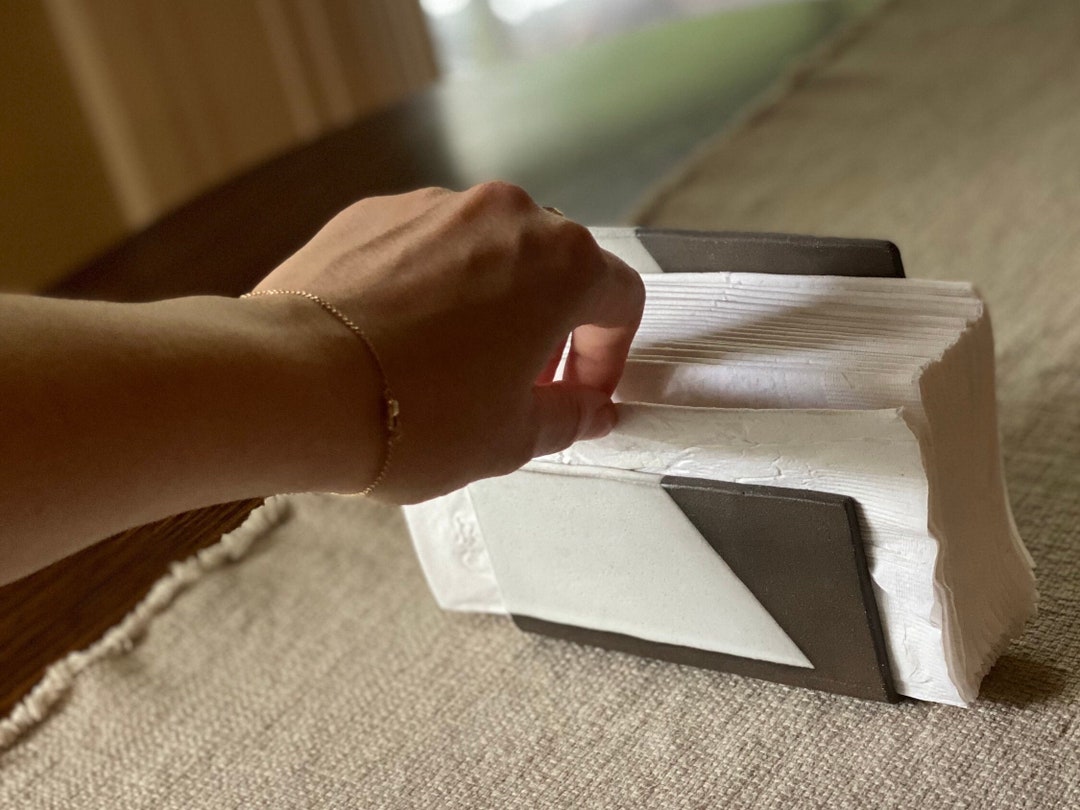 Ceramic Napkin Holder Handmade Modern Art for Table Setting Decor ...