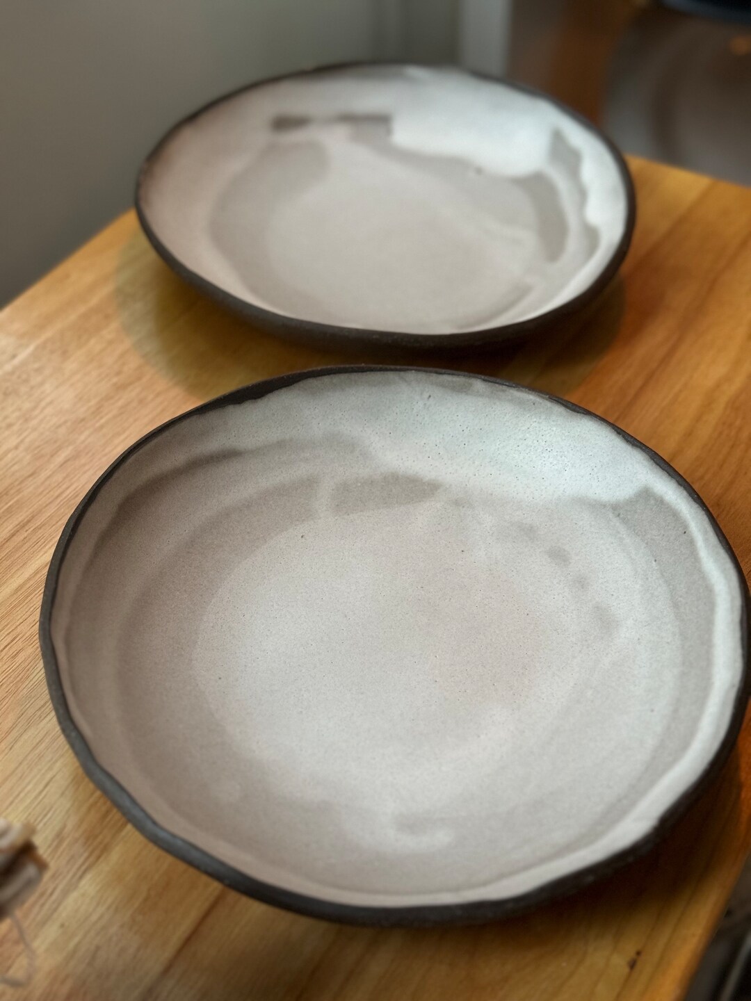 Handmade Ceramic Pasta Bowl Rustic Stoneware Ceramic Plate Shallow ...