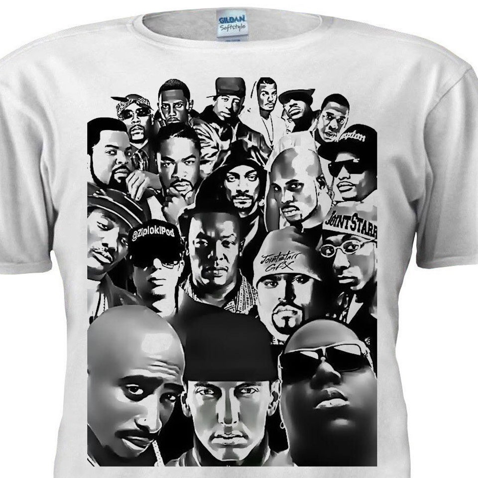Rap Legends T Shirt Hip Hop Biggie Eazy E Ice Tupac Rappers Dope ...