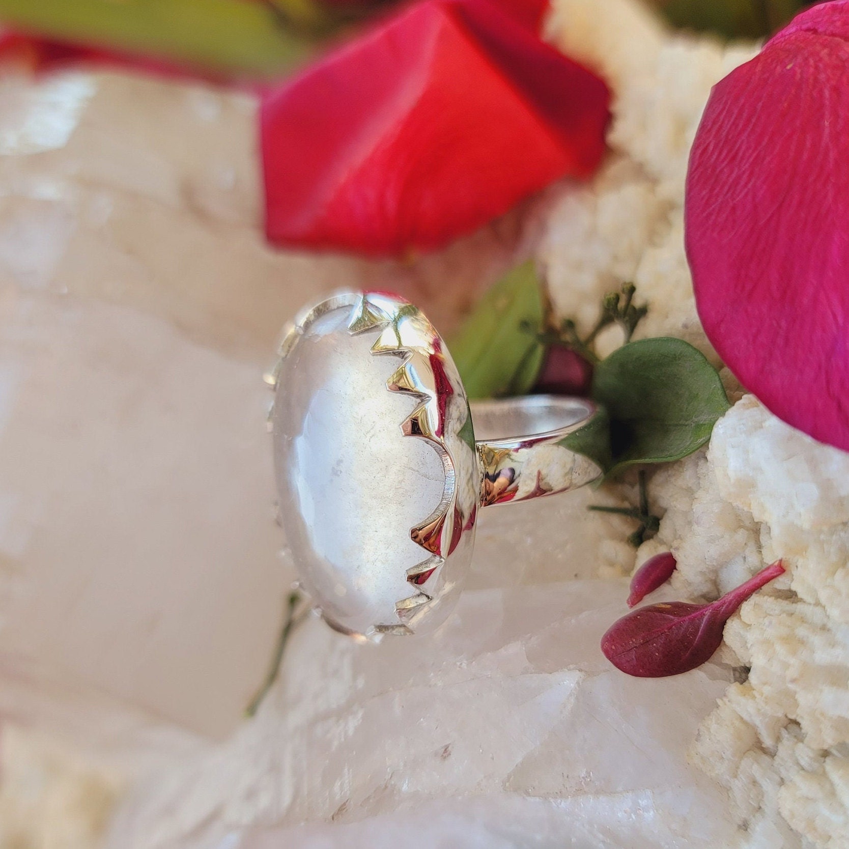 Dur E Najaf Ring, Natural Dur E Najaf Stone, 925 Sterling Silver Handmade Ring Lucky, Moonstone ...