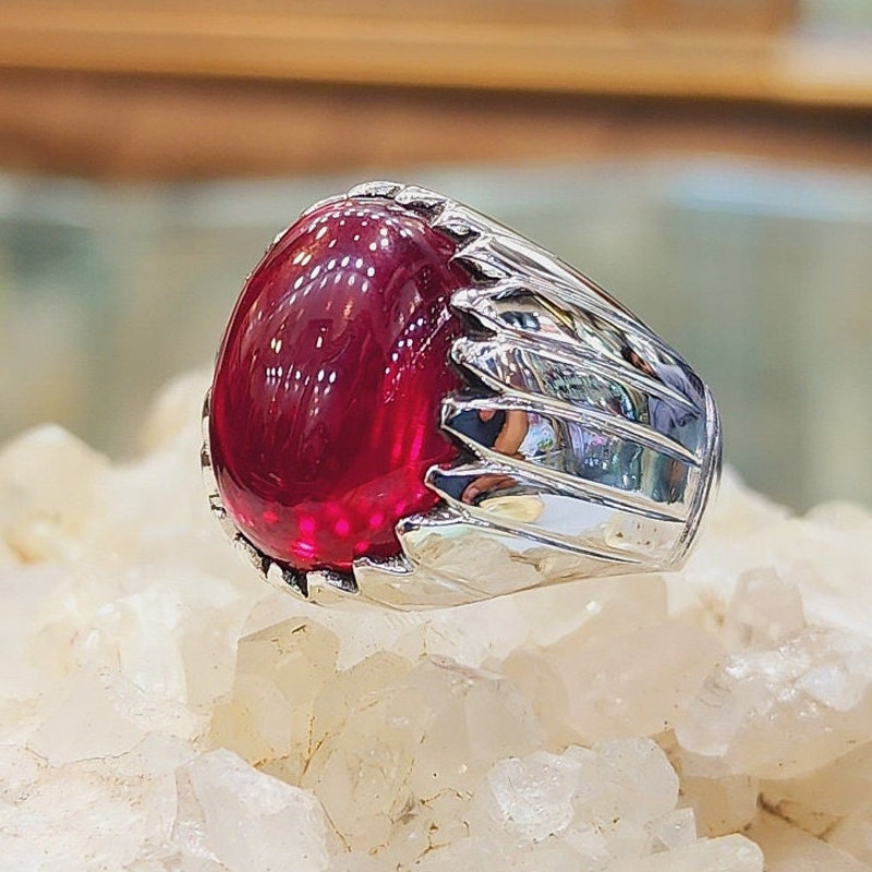 Mens Natural Ruby Ring - Etsy