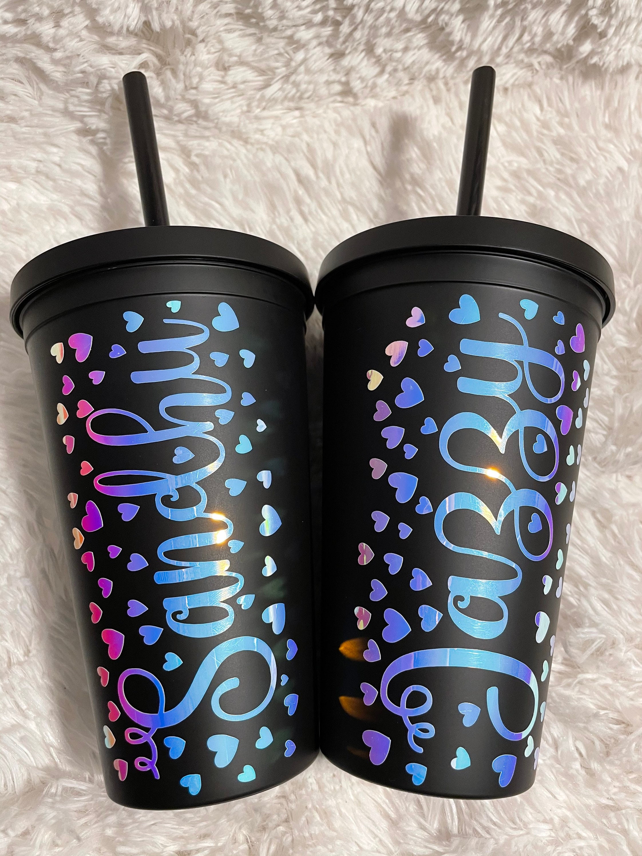 24oz Smooth Matte Acrylic Tumblers Reusable Straw Custom | Etsy