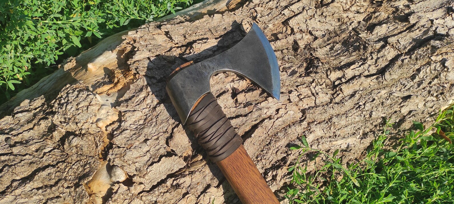 Francesca Long Axe With Leather Sheath Forged Ax Viking - Etsy Hong Kong