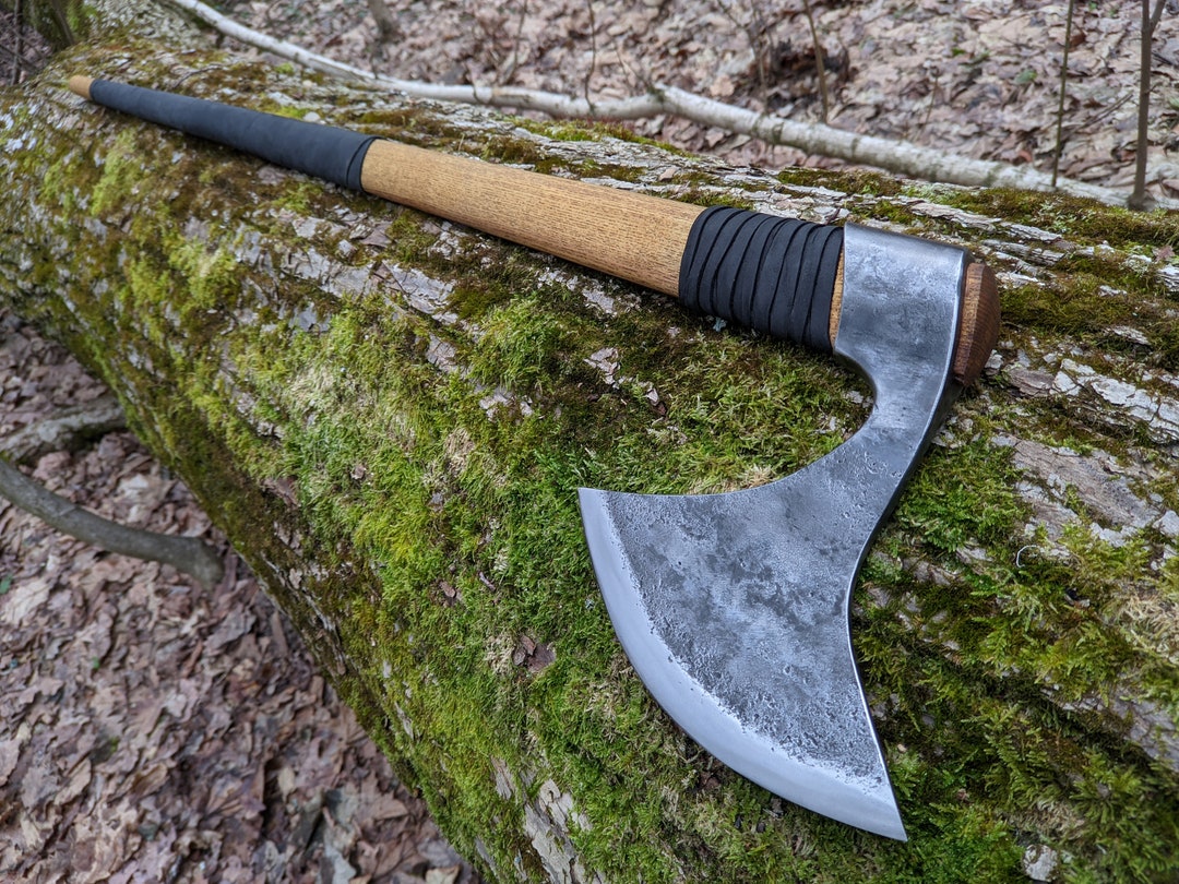 Francisca Long Axe, Forged Axe, Handmade, Two-handed, Medieval Ax, Franks Battle Ax, War Axe ...