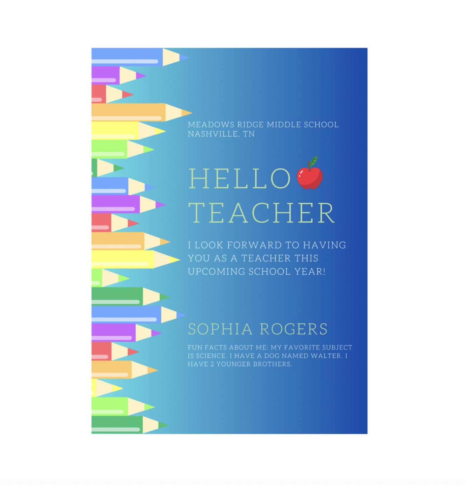 Back to School Teacher Welcome Template Student Welcome Template ...