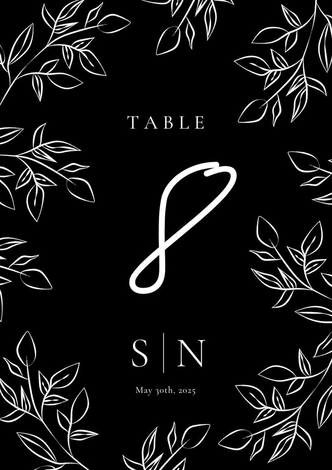 Wedding Table Number Template Elegant Table Number Sign Template for ...