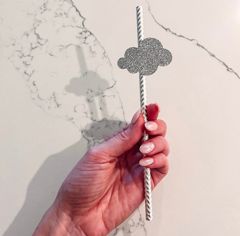 Glitter Cloud Straws | Party Straws | Cloud 9 | Party Decorations ...