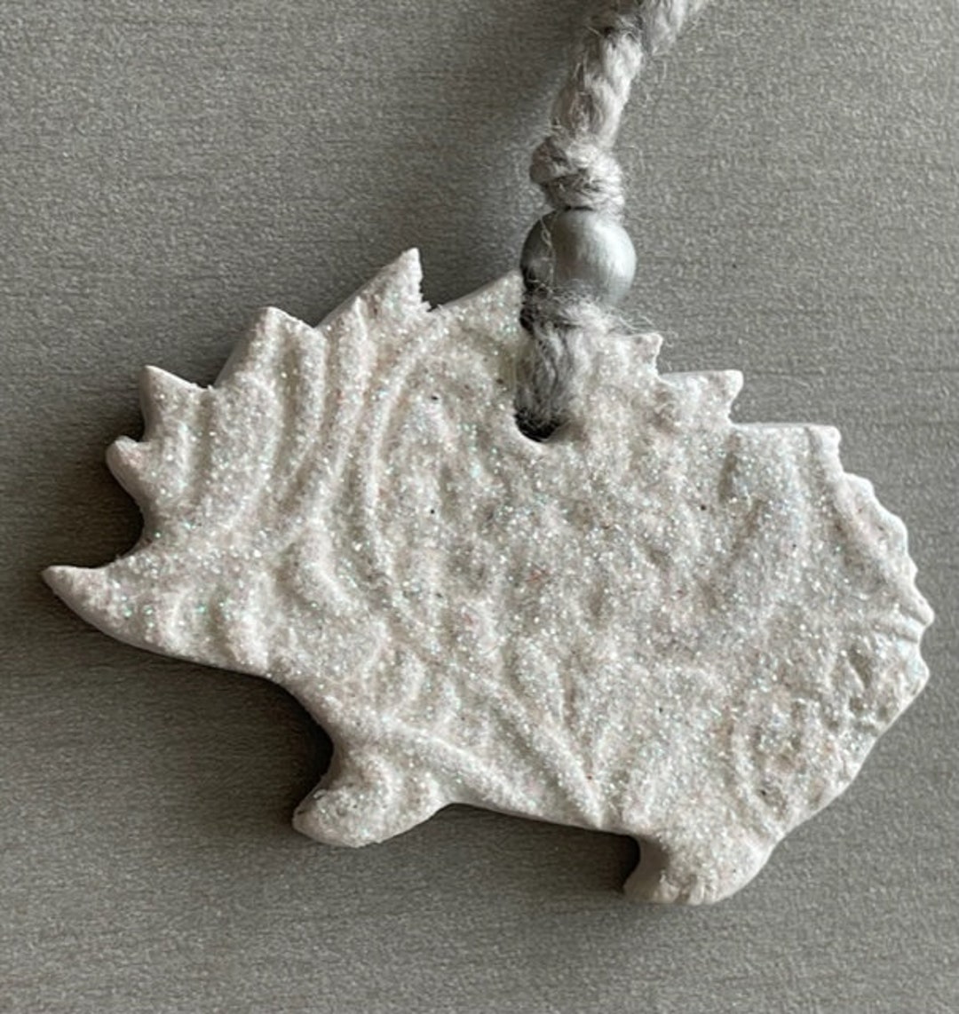Small Sparkling Hedgehog Embossed With Snowflakes/scandinavian Ornament ...